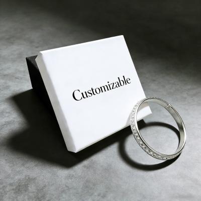 China Jewelry Paper Box crafted from coated art paper and grey board with hot stamping debossing and UV printing for a luxurious appearance for sale