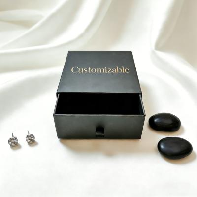 China Elegant Jewelry Paper Box with Drawer Style Storage Velvet Lining and Divided Compartments for Rings Earrings Necklaces for sale
