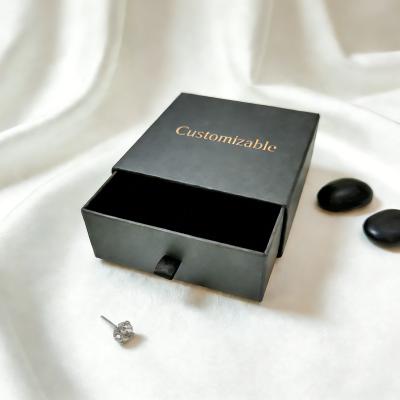China Jewelry Paper Box with customized drawer style layered compartments and soft velvet lining to protect necklaces rings earrings for sale