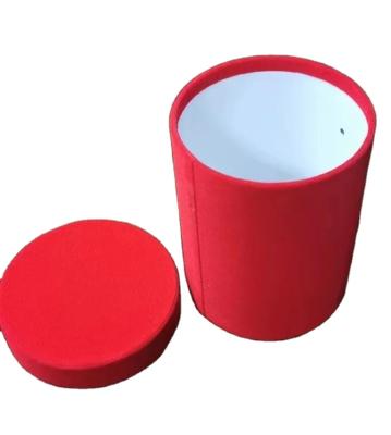 China Reusable Cylindrical Paper Box with shock protection texture and customizable diameter height and fabric color options for sale