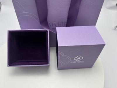 China Jewelry Paper Box featuring coated art paper grey board and soft velvet lining with drawer style design for jewelry storage and gifting for sale