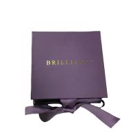 China Jewelry Paper Box constructed from textured hard paper board with flip top design and soft inner lining for jewelry protection for sale