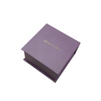 China Jewelry Paper Box constructed from textured hard paper board with flip top design and soft inner lining for jewelry protection for sale