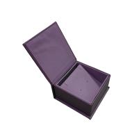 China Jewelry Paper Box made of matte laminated hardboard with custom foil stamping color printing embossing and flannel sponge lining for sale