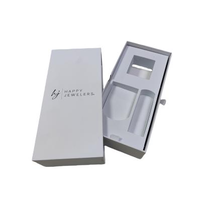 China Cosmetic Paper Box with gold and silver hot stamping window cut embossing and debossing customizable size for creams and serums for sale