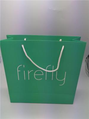 China Luxury Recycled Gift Bags with bamboo leaf embossed art paper and matte finishing designed for display and festive gift packaging for sale