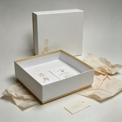 China Elegant minimalist Japanese style Chocolate Packing Boxes featuring matte lamination and light gold inner trim perfect for baked snacks for sale