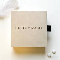China Grey board mounted specialty paper Jewelry Paper Box with hot stamping and embossing customizable size perfect for gifting and retail display for sale