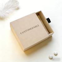 China Grey board mounted specialty paper Jewelry Paper Box with hot stamping and embossing customizable size perfect for gifting and retail display for sale