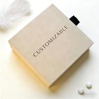 China Grey board mounted specialty paper Jewelry Paper Box with hot stamping and embossing customizable size perfect for gifting and retail display for sale