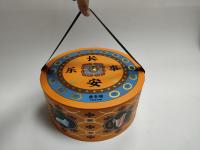 China Mid-Autumn Mooncake Gift Box with Classic Tang Mural Art, Round Shaped Luxury Box for sale
