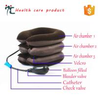 China Fully Flannel Portable Inflatable Cervical Neck Traction Collar Device for sale