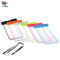 China pvc mobile cell phone waterproof plastic polyester sports bag for phone for sale