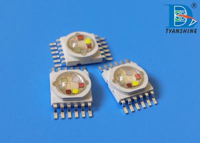 China 10W Multicolor Multichip LED Diodes , 6IN1 RGBWA Purple High Power Package LEDs for sale