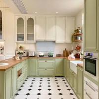 China Wooden Apartment Lacquer Kitchen Cabinet Customized Kitchen Cupboard Lacquer for sale