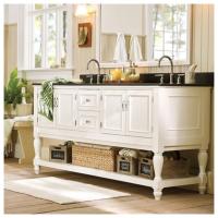China Custom Shaker Style Bathroom Vanities Hot Selling Lacquer Single Double Sink Bathroom Vanities with Mirror for sale