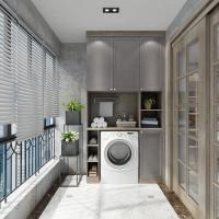 China YALIG High End Moder Design Waterproof Custom Laundry Room Sink Cabinet for Washing Machine for sale