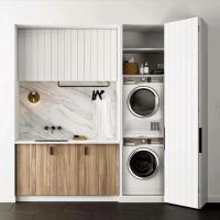 China Plywood Laundry Closet Sintered Stone Acrylic Laundry Room Wardrobe for sale