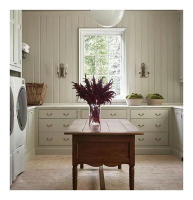 China Modern Light Luxury Solid Wood High Quality Customized Laundry Cabinet For Villa for sale