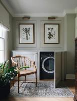 China Modern Light Luxury Solid Wood High Quality Customized Laundry Cabinet For Villa for sale
