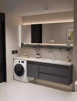 China Modern Minimalist Style High End Solid Wood Laundry Room Cabinet Vanities for sale