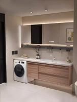 China Modern Minimalist Style High End Solid Wood Laundry Room Cabinet Vanities for sale