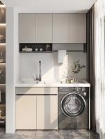 China Modern Minimalist Style High End Solid Wood Laundry Room Cabinet Vanities for sale