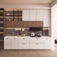 China New High Quality Kitchen Cupboard High End Luxury Modern Wood Modular Kitchen Cabinets for sale