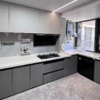 China Modern Design Custom Melamine Kitchen Pantry Cabinets | Contractor Kitchen Cabinet Solutions for sale