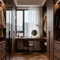 China Luxury Wooden Walk-In Closet Bedroom Furniture Sets Complete Wardrobe Storage Systems for sale