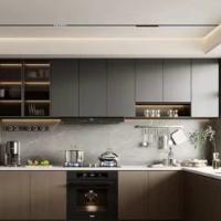 China Luxury Villa Modular Kitchen Cabinets Home Kitchen Furniture for sale