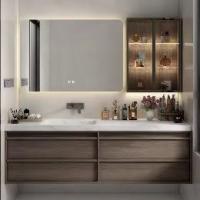 China Modern Waterproof Custom Bathroom Vanity with Mirror and Vanity Top for sale