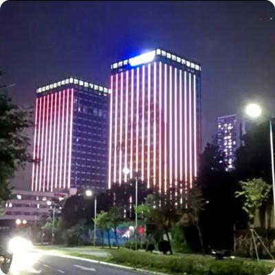 China control RGB color waterproof ip68 building led curtain outdoor Led Pixel light for sale