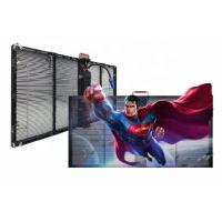 China Box Grille Transparent Film Screen Self Adhesive Advertising LED Grille Display for sale