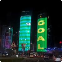 China DC24V 50mm RGBW LED Point  Light  Amusement  Hotels Buildings lighting led string lights outdoor for sale