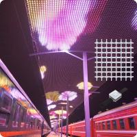 China Square Visual Transparent LED Mesh Screen P55 RGB for Outdoor Indoor Background for sale