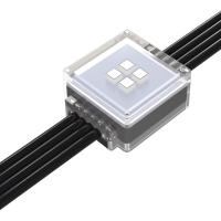 China Full Color LED Point Light 3x16bit Resolution IP67 Led Mesh 4leds Lighting for sale