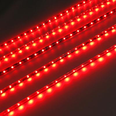 China Outdoor 360 Degree Glow LED Meteor Tube Fairy String Lights with RGB Color LED Pixel Light Source and 3D Corrugated Pipe for sale