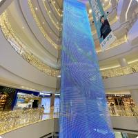 China Flexible Glass Cabinet LED Pixel Screen for Indoor Outdoor Advertising for sale