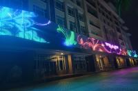 China Programmable Transparent LED Mesh Screen S30 P50 P100 Waterproof IP65 for sale