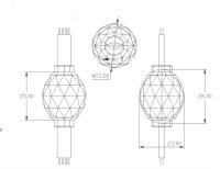 China Led Pixel Light Source 23*25mm DMX512 Control Outdoor Crystal Light DC12V for sale