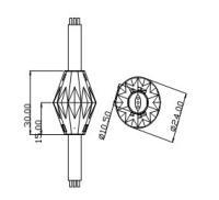 China IP68 Point Lights for KTV Hotel Bar 3D Screen Christmas Decoration diamond lamp for sale