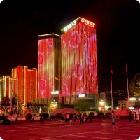China 2020 P50 P100 RGB Square Video Wall Led Mesh Screen LED Pixel Screen IP65 for sale