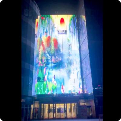 China Electronic Advertising Board LED Mesh Screen Transparent Foldable Waterproof for sale