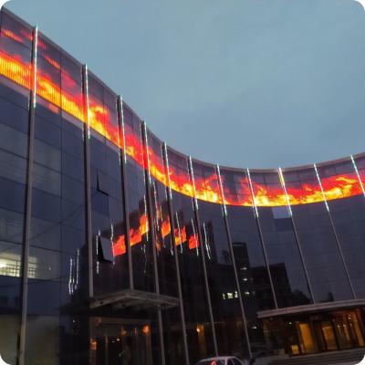 China T12 LED Mesh Screen Outdoor Full Color CE RoHS FCC 12mm Pixel Light for sale