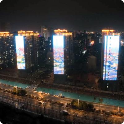 China Cheaper price dot pixel source LED display building landscape light for sale