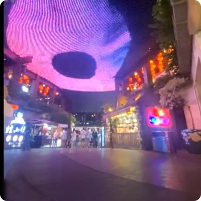 China P31.25 Transparent LED Mesh Screen Waterproof For Exhibition Hall Signage for sale