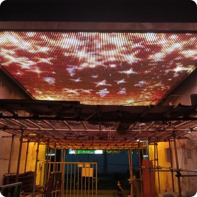 China T20 Soft Rgb Mesh Led Pixel Screen For Outdoor Disco Bar Facade Lighting for sale