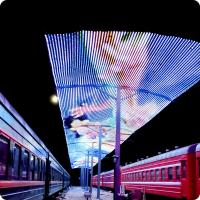China LED grid screen outdoor lighting full-color waterproof small spacing LED mesh screen for sale