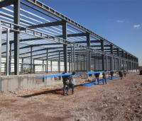 China 110mm Downpipe Welded Portal Steel Structure Warehouse for sale